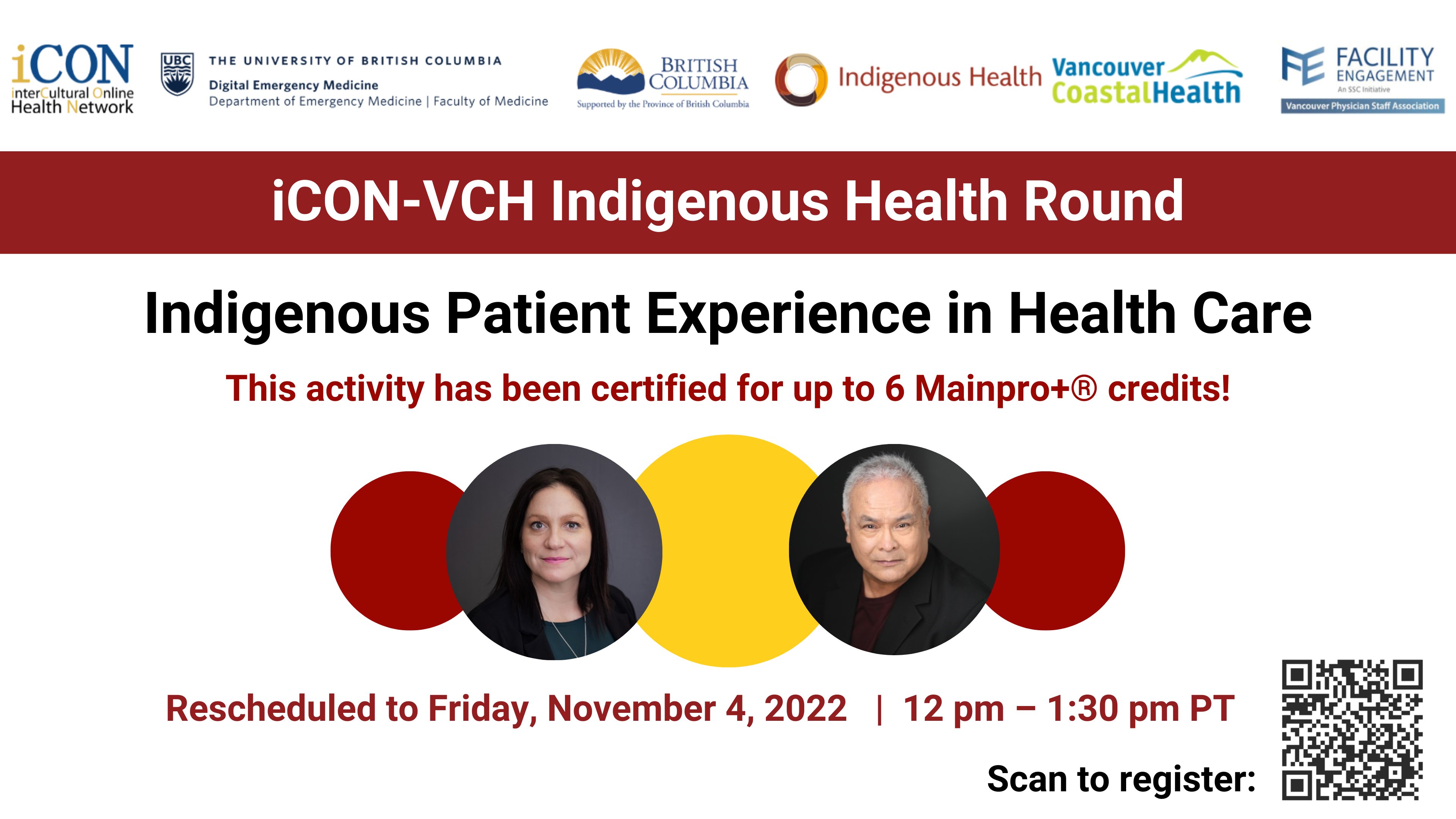 iCON-VCH Indigenous Health Round: Indigenous Patient Experience in Health Care | VCH Research ...